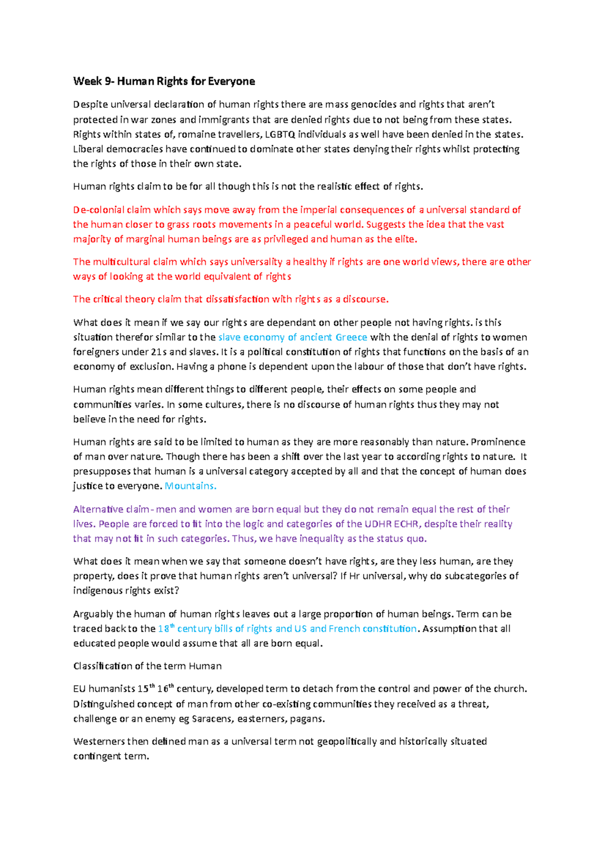 Human rights as universal rights - Week 9- Human Rights for Everyone ...