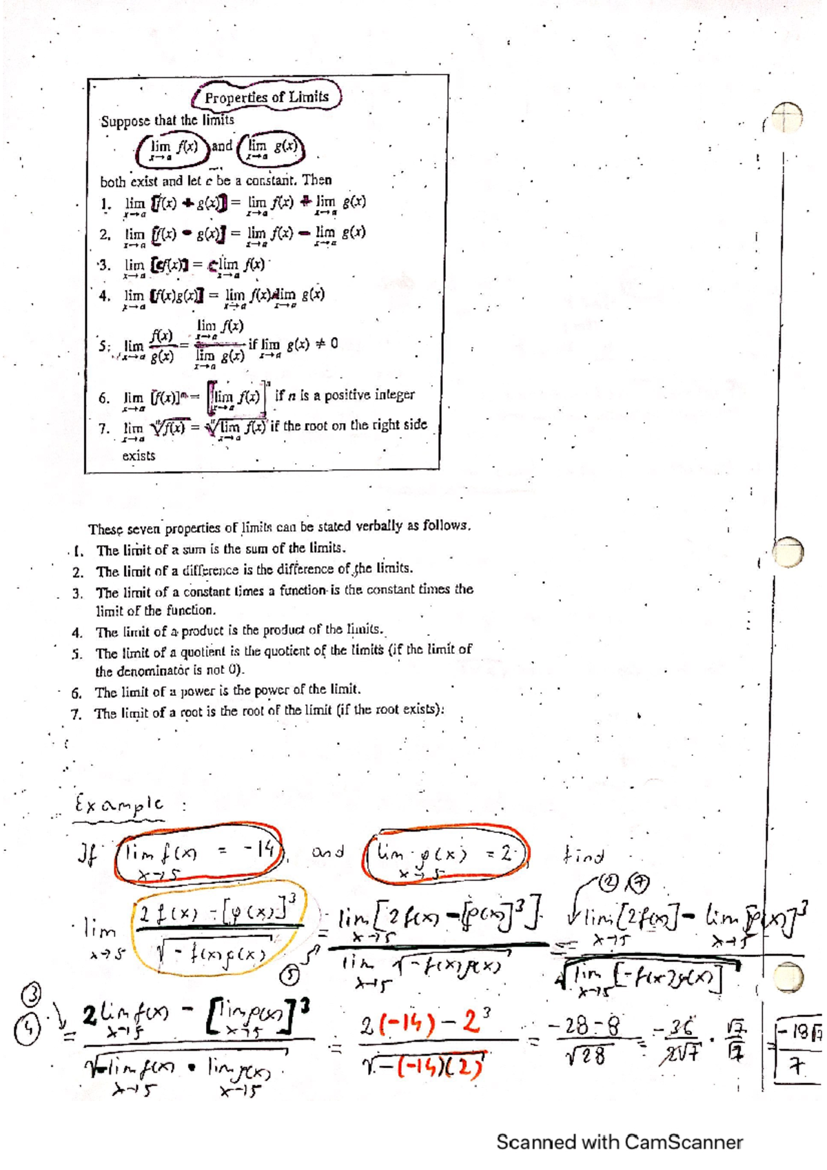 1.1 properties of limits - Math 124 - Studocu