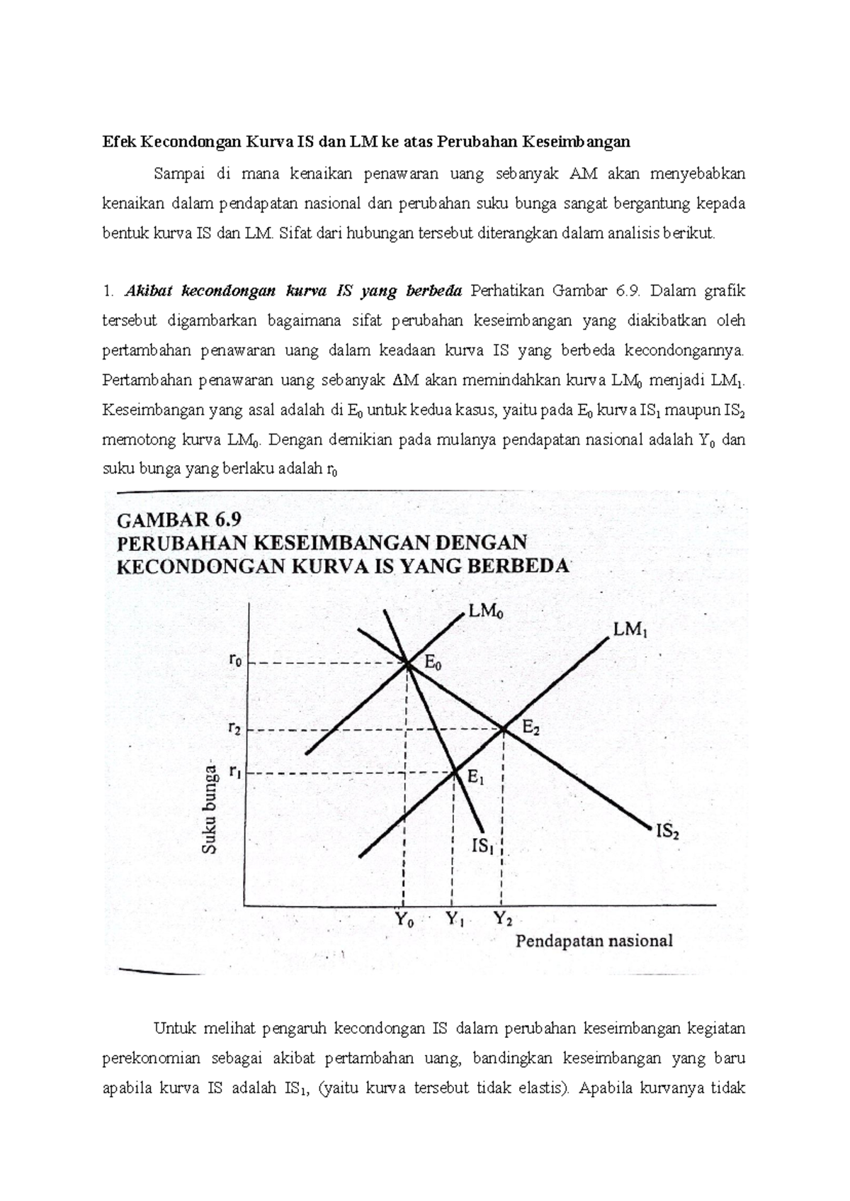 Efek Kecondongan Kurva IS dan LM ke atas Perubahan Keseimbangan 2 ...