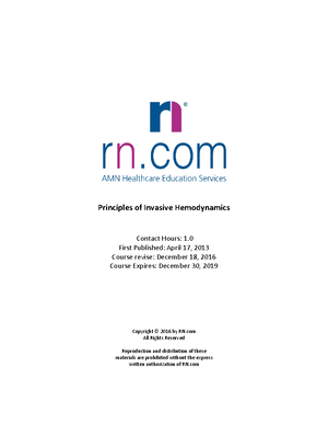 Perfusion NMIE - nursing made easy - Putting an end to perfusion ...