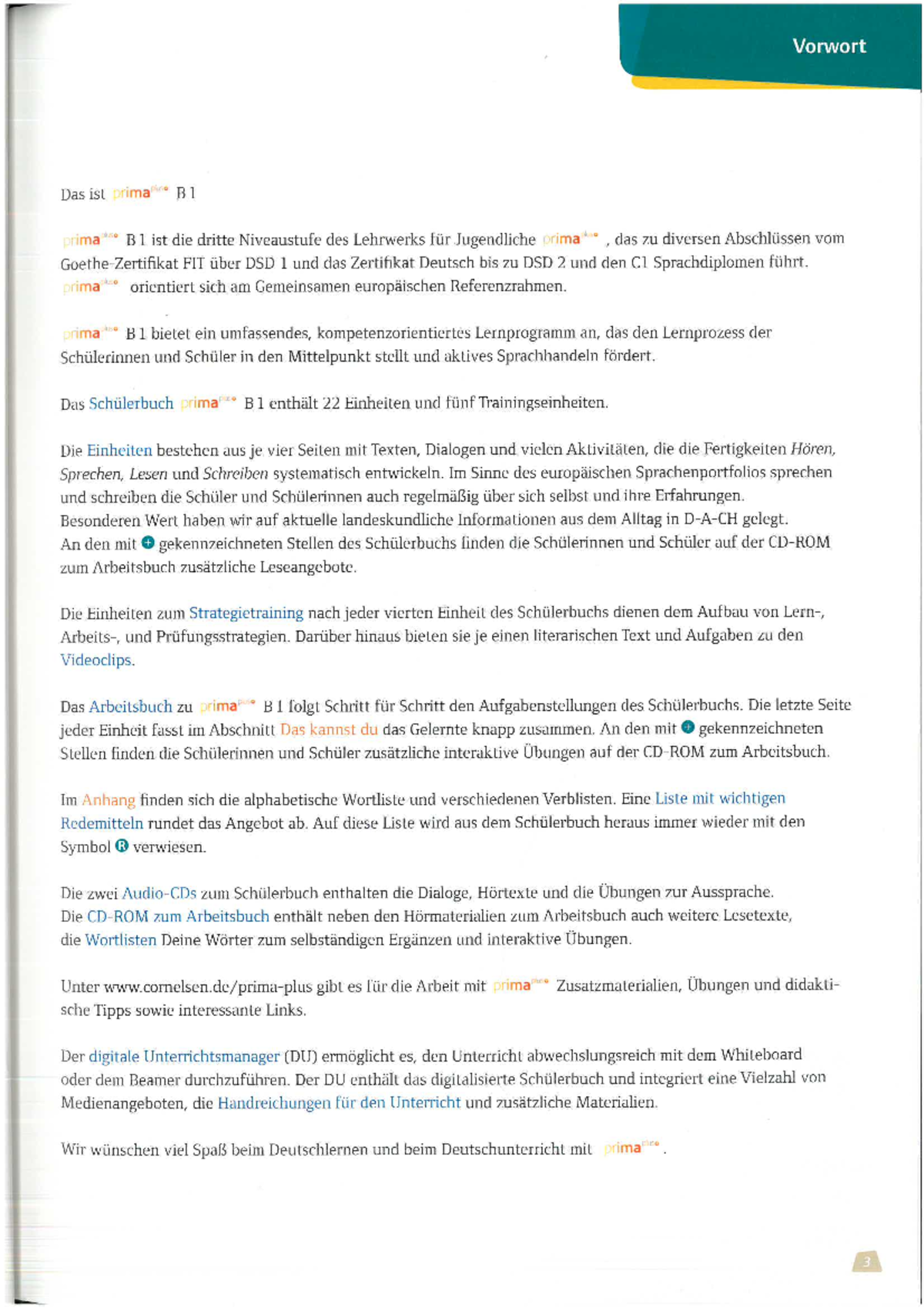 Prima plus B1. Deutsch für Jugendliche-3 - Littérature Francophone ...