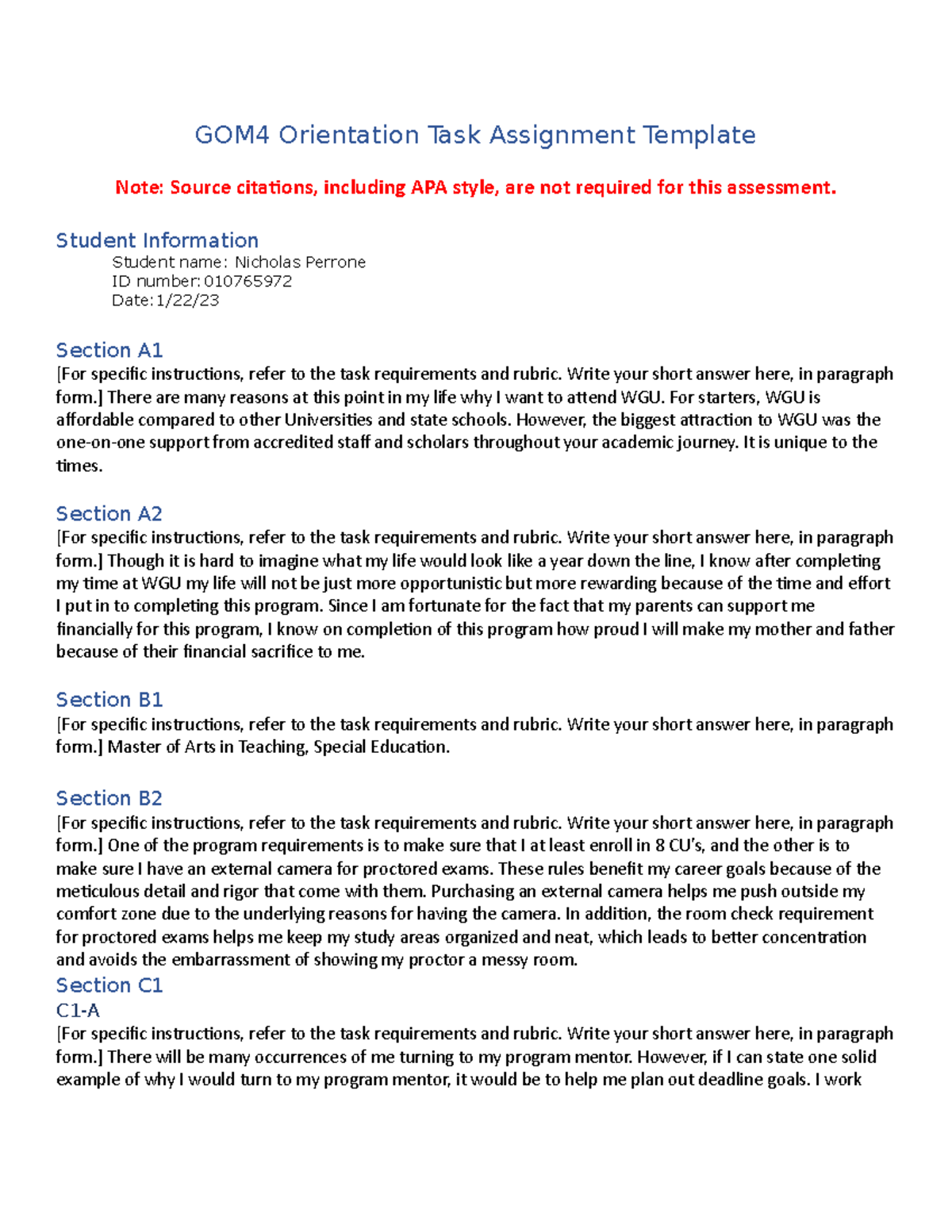 Orination Work - ;OMF;KWEMF;WEKM;WEM - GOM4 Orientation Task Assignment ...