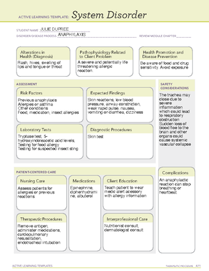 Blood transfusion - ACTIVE LEARNING TEMPLATES TherapeuTic procedure A ...