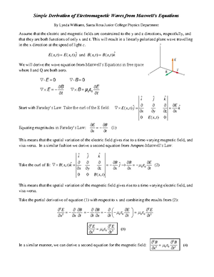 Practice Problems of Maxwell Equations with solutions - Tutorial 2 ...