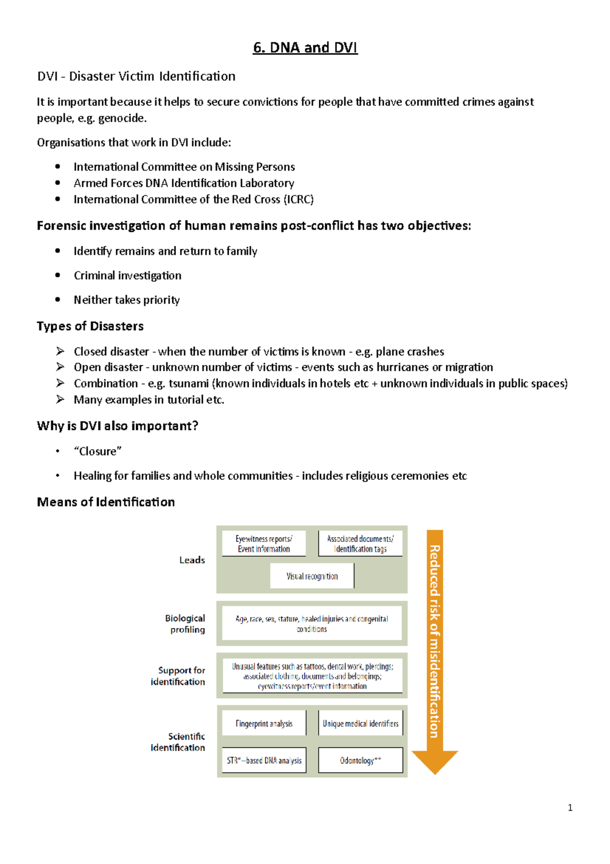 6. DNA and DVI - The link between Disaster Victim Identification and ...