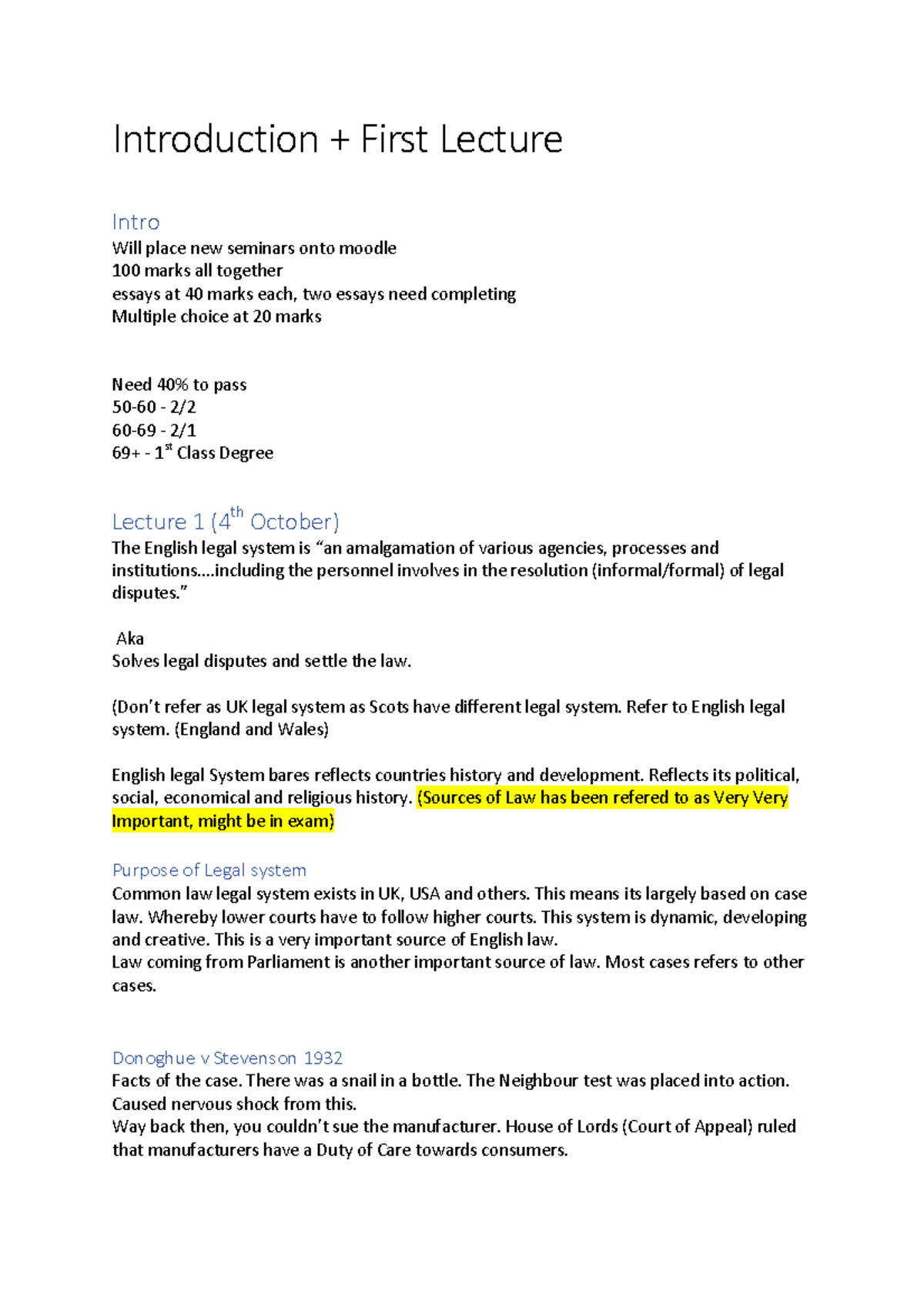 182 Lecture Notes Merged - Introduction + First Lecture Intro Will ...