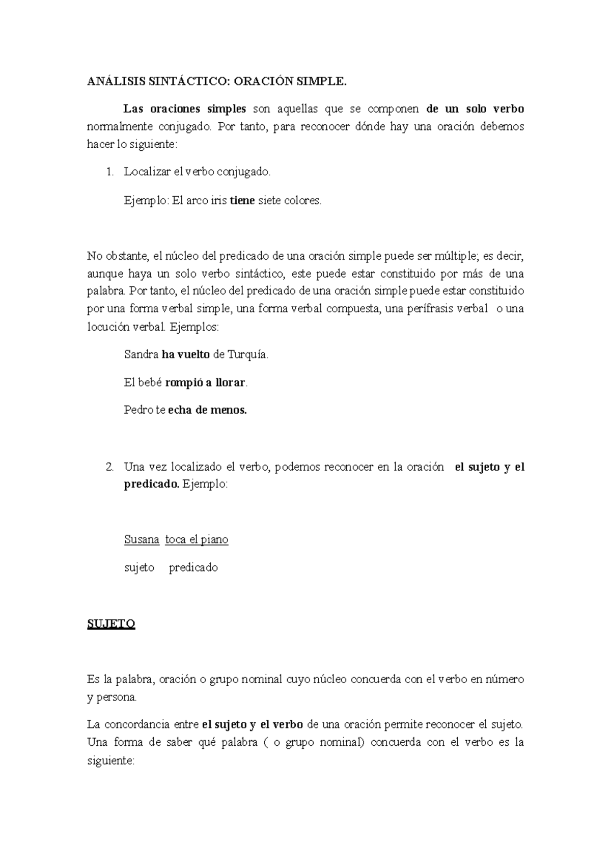 Apuntes sintaxis - Análisis sintáctico oraciones - ANÁLISIS SINTÁCTICO ...