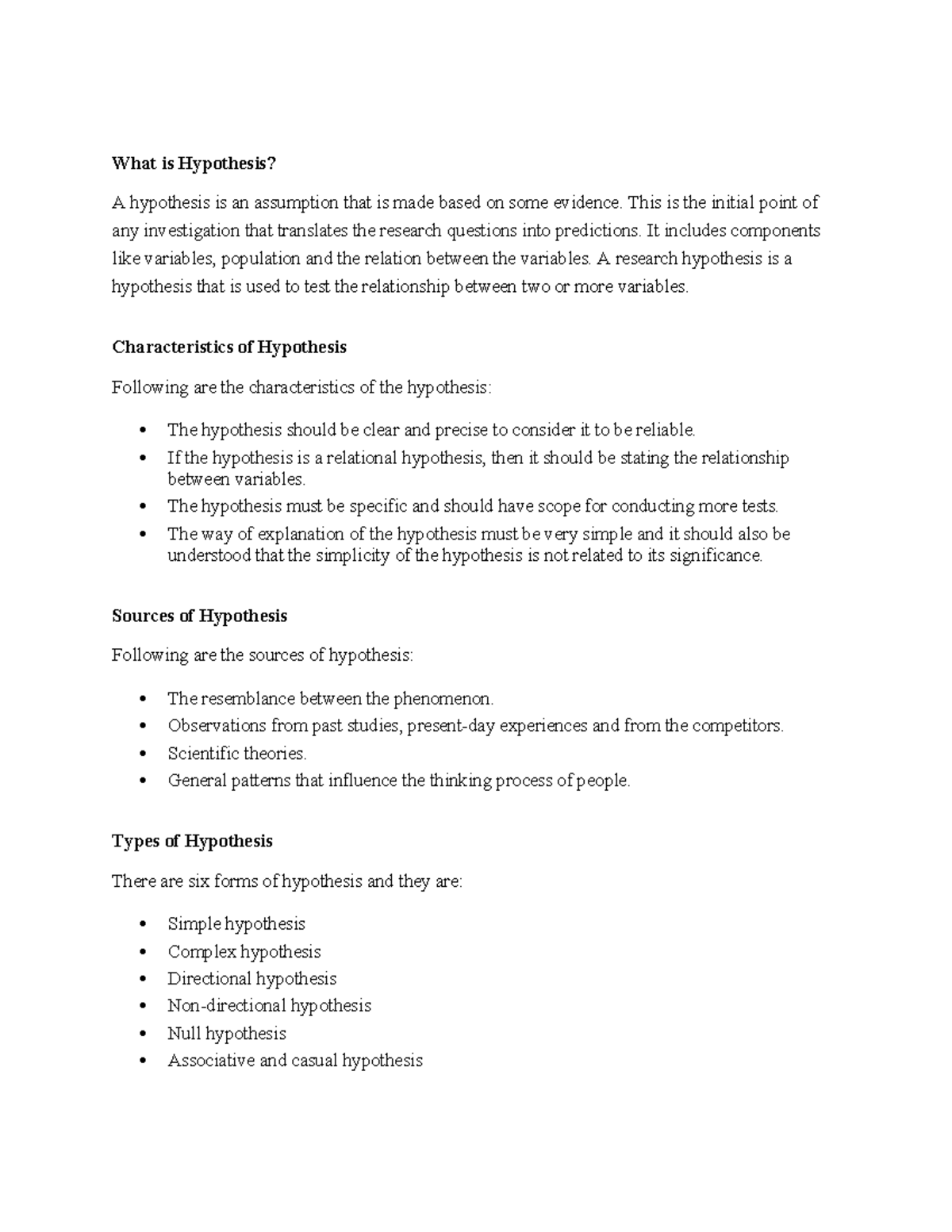 What is Hypothesis - psychology - What is Hypothesis? A hypothesis is ...