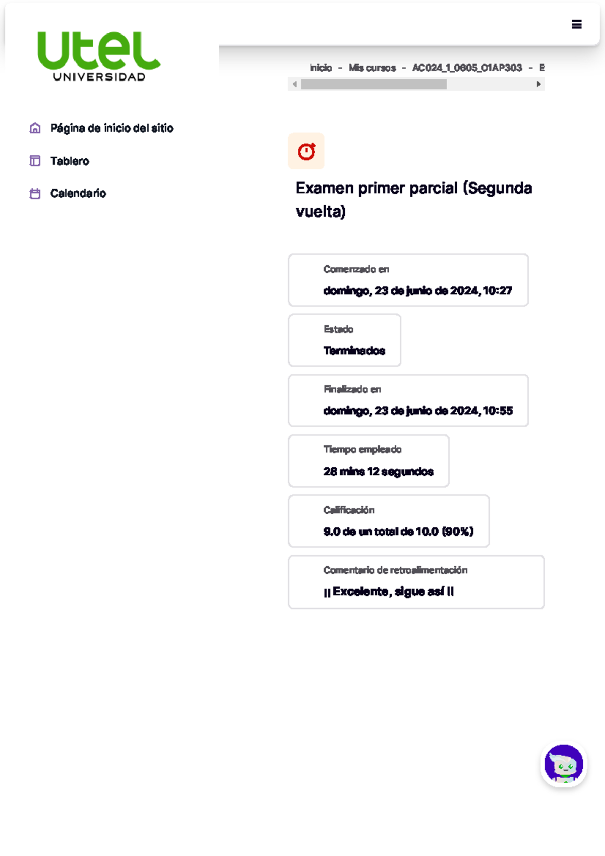 Examen primer parcial (Segunda vuelta) Planificación DE Proyectos - Comenzado en domingo, 23 de ...