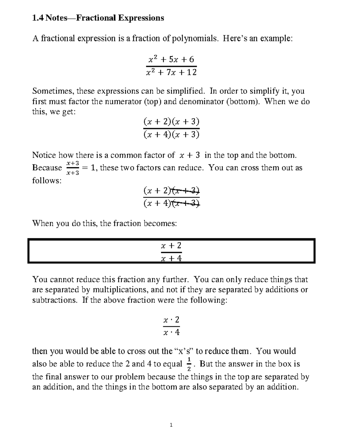 1 - 1.4 - Warning: TT: undefined function: 32 1 Notes—Fractional ...