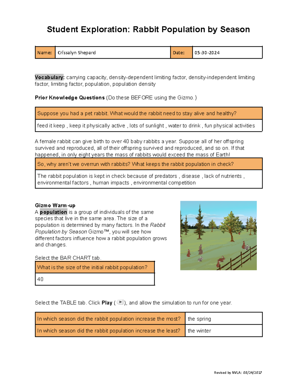 Copy of M1 L1 Rabbit Population by Season - 2016-2017 - Student ...