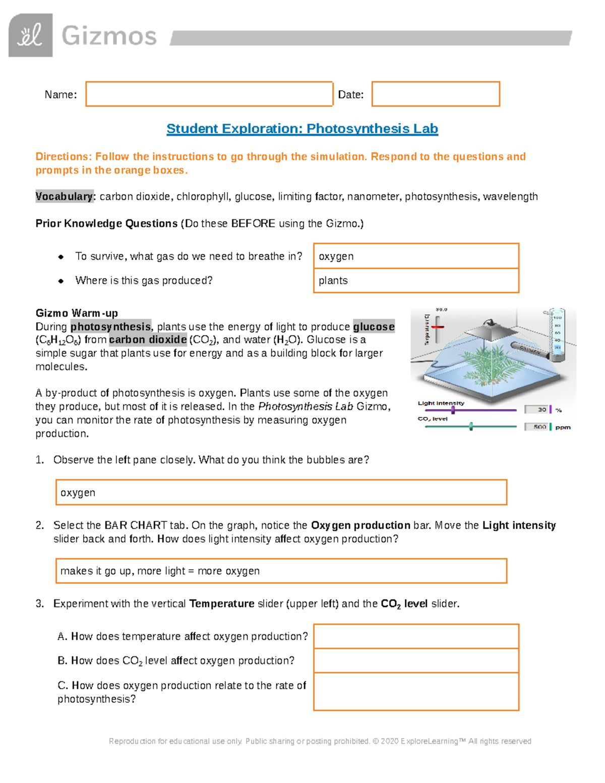 Biology type 2 i wa - nonoinoinoin - Name: Date: Student Exploration ...