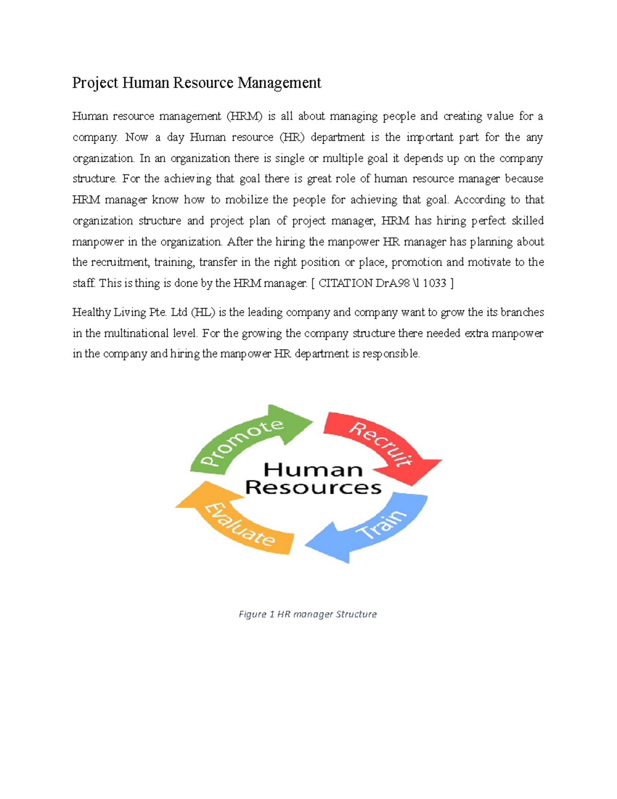 Project Human Resource Management - Now a day Human resource (HR ...