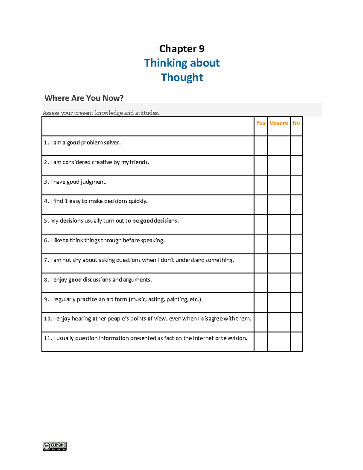 Electronic textbook - Chapter 9 - Chapter 9 Thinking about Thought ...