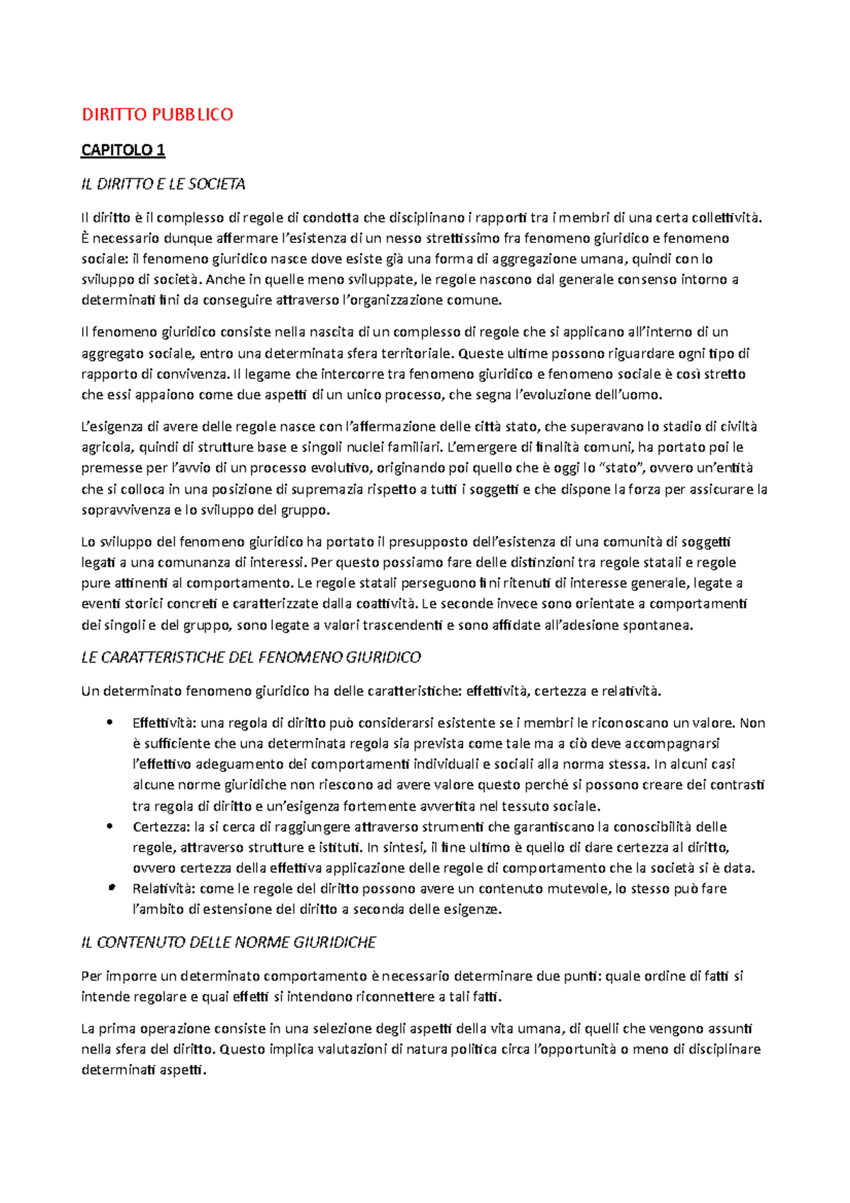 Diritto Pubblico - Appunti presi dal professore e integrati al libro di ...