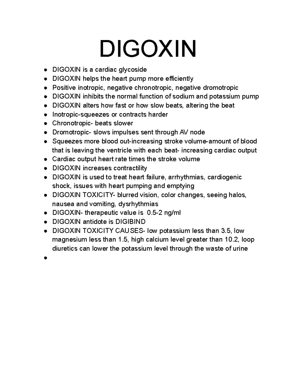 DIGOXIN in pharmacology - DIGOXIN DIGOXIN is a cardiac glycoside ...