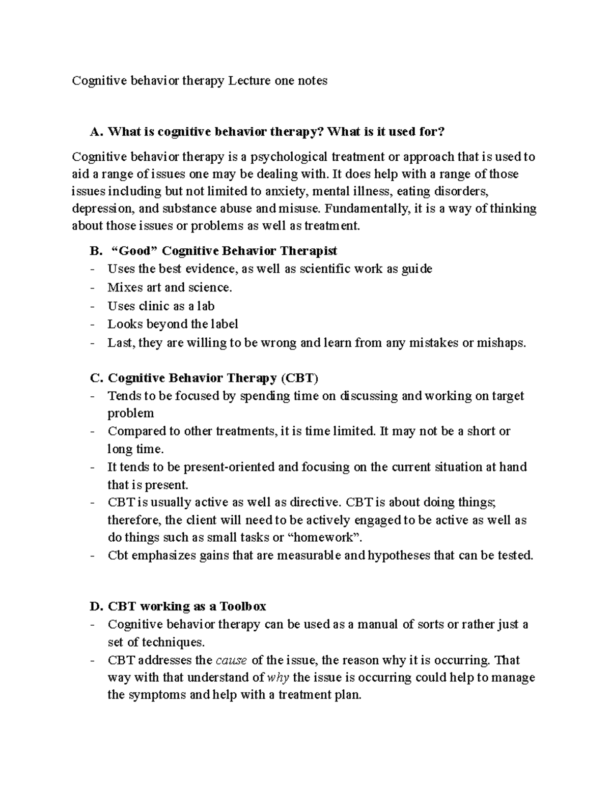 Cognitive behavior therapy - What is cognitive behavior therapy? What ...