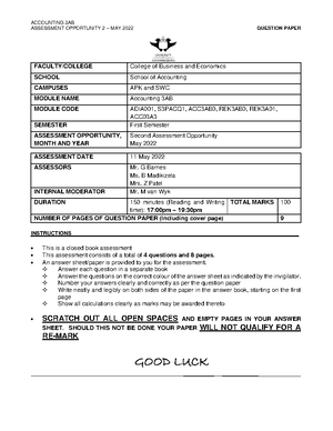 Assignment 6 Question - UNIT 6 – ASSIGNMENT QUESTION The purpose of ...