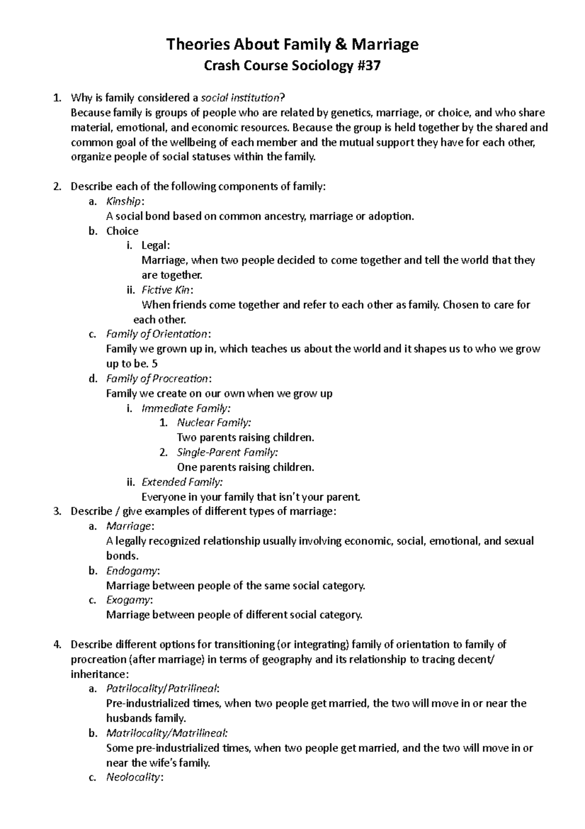 Theroies about family shirley - Theories About Family & Marriage Crash ...