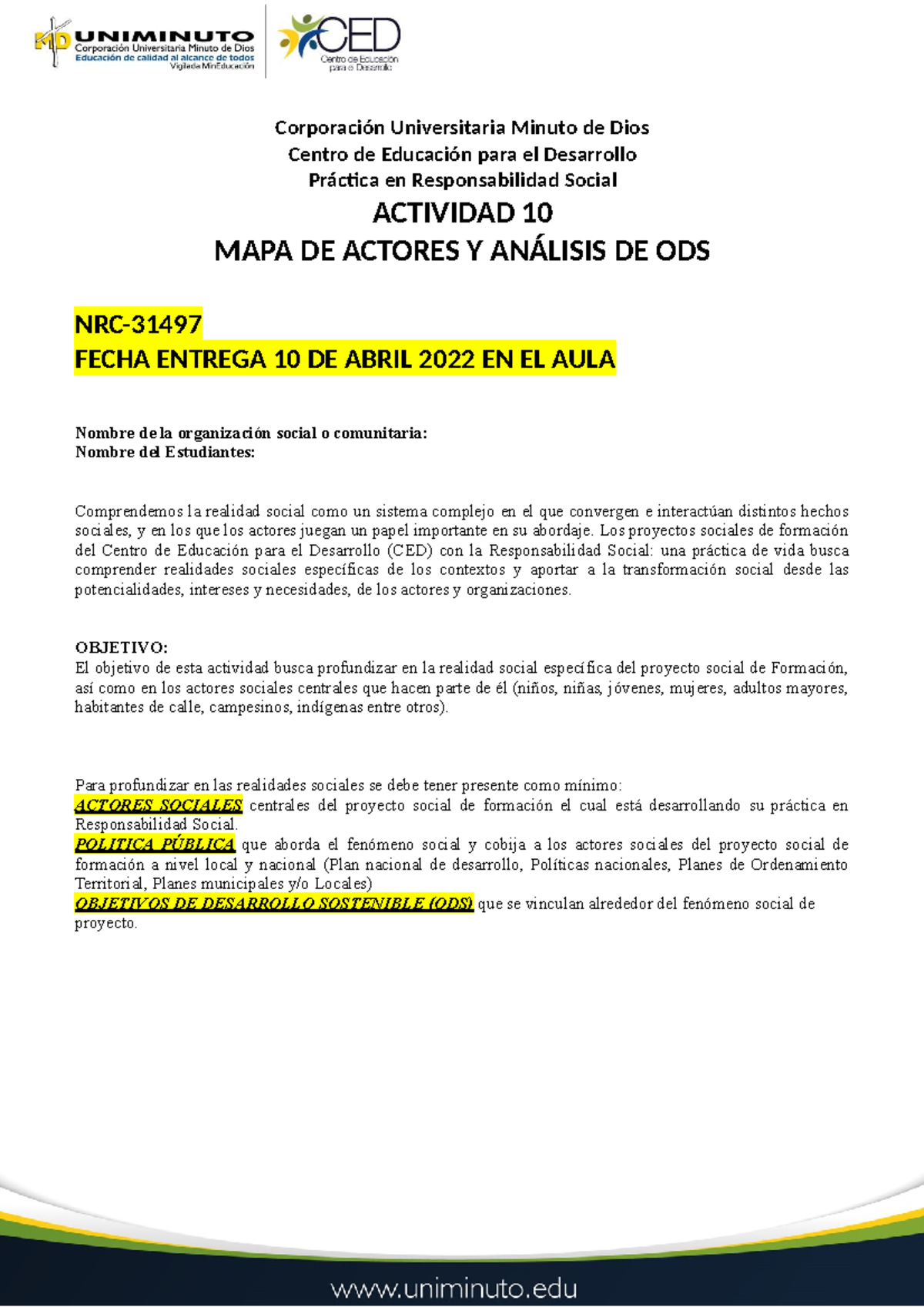ACT.10 MAPA DE Actores Y Analisis DE ODS- 2022 NRC-31497 A Distancia-convertido - Corporación ...
