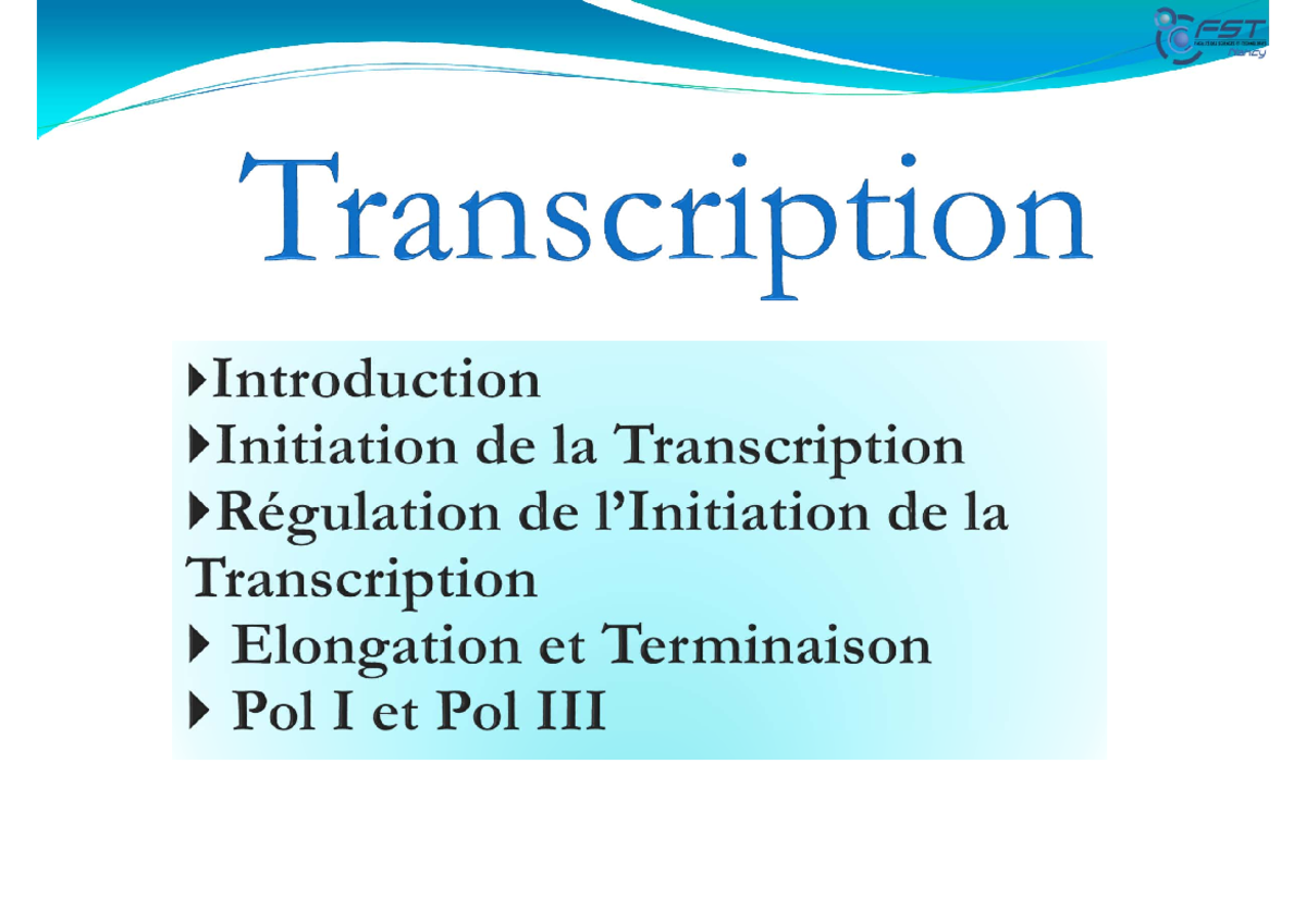 Diaporama Transcription 2023 - Introduction Introduction Introduction ...