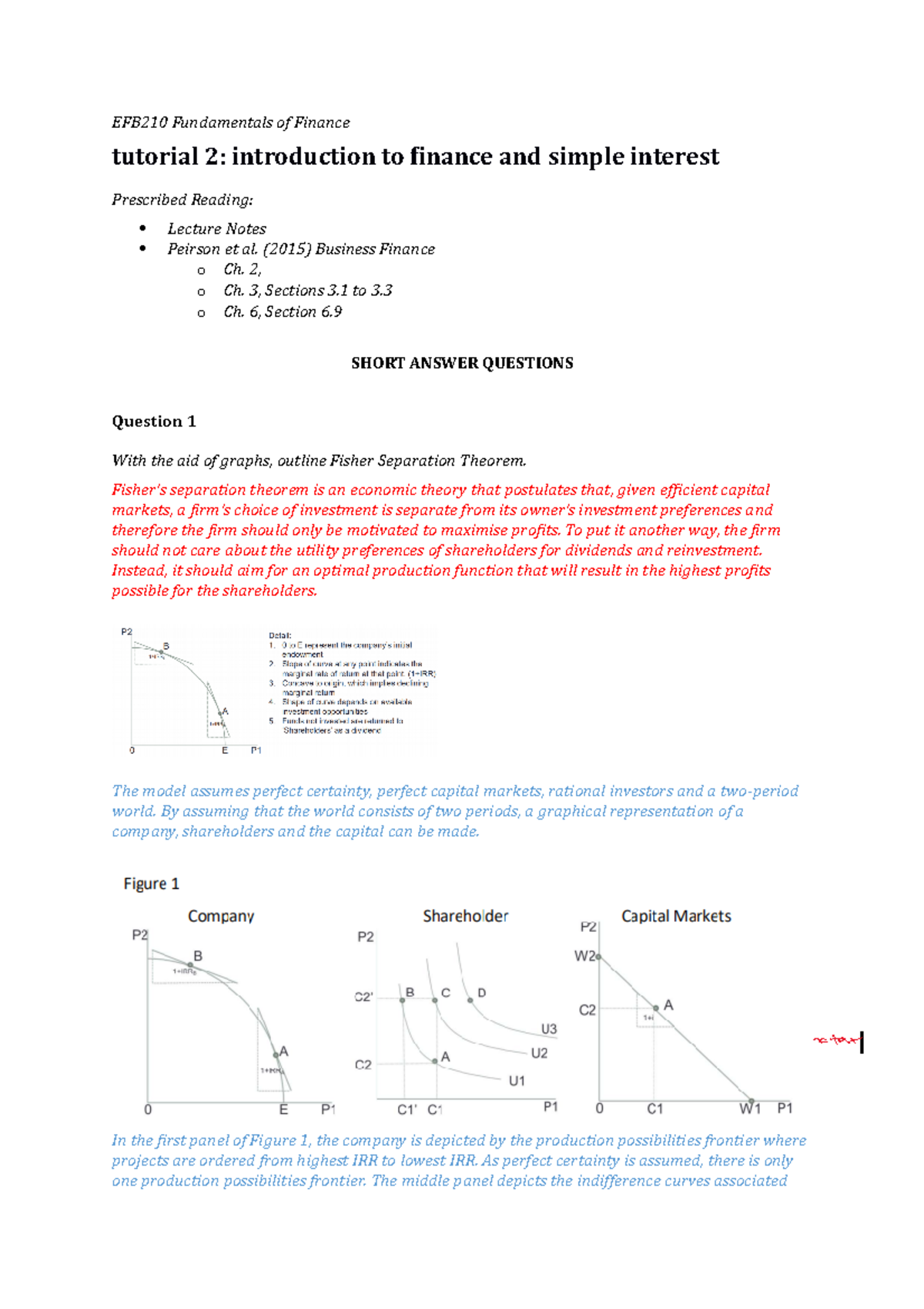 T2 introduction to finance and simple interest questions - EFB210 ...