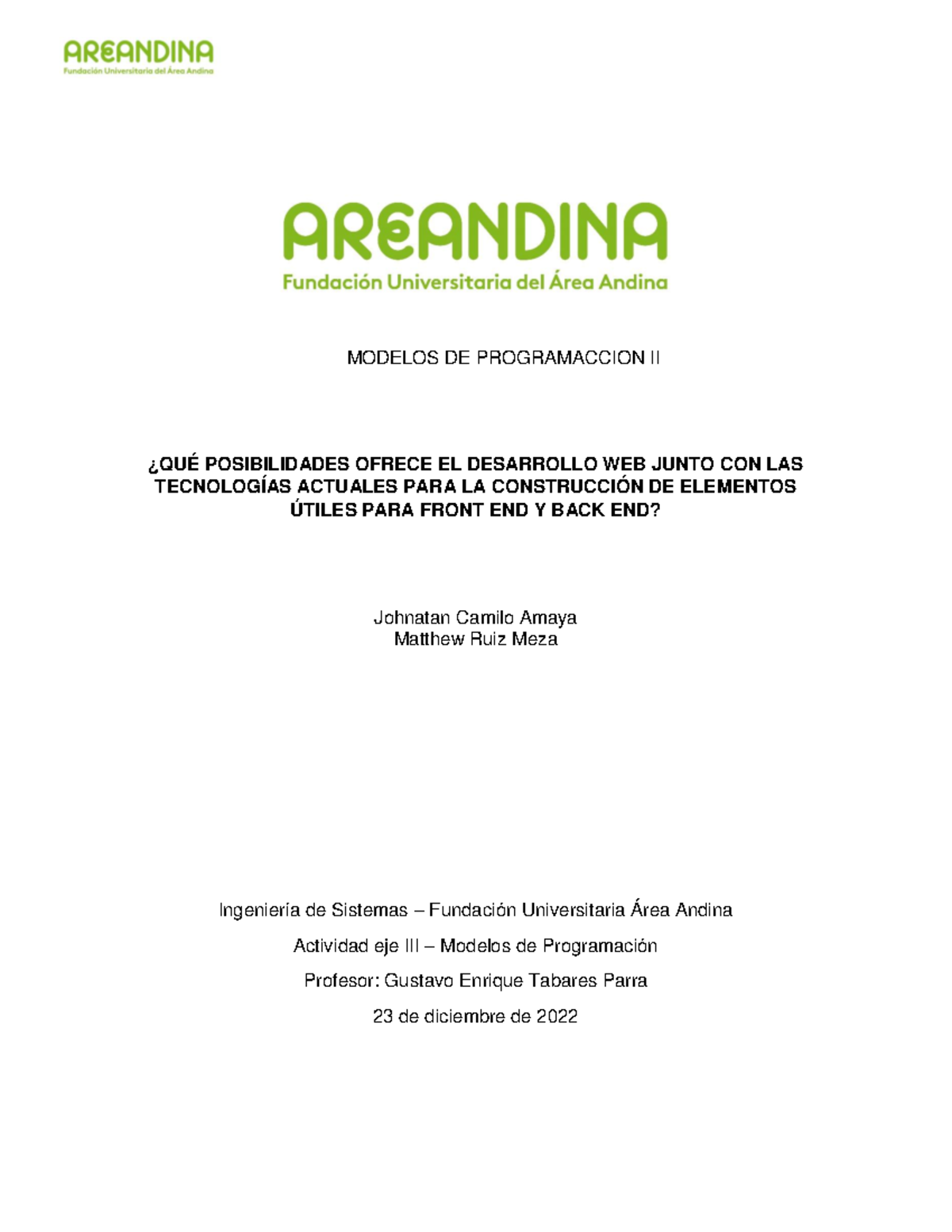 Modelos DE Programaccion II - MODELOS DE PROGRAMACCION II ¿QUÉ ...