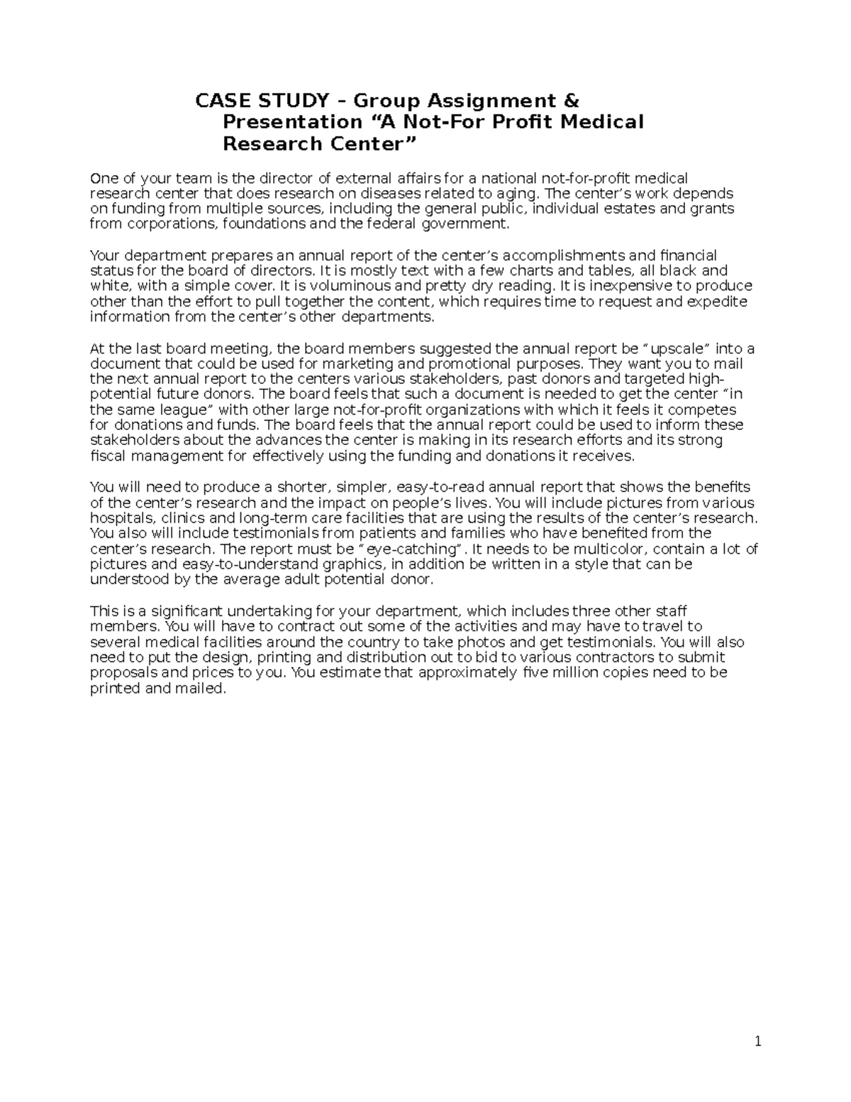 Group Assignment Presentation V1 - 1 CASE STUDY – Group Assignment ...