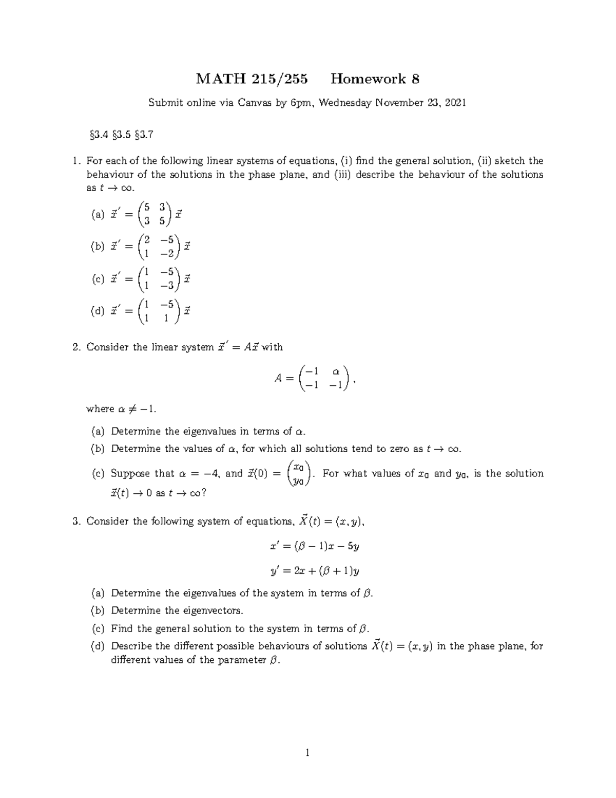 Homework Eight Math 215 - MATH 215 - UBC - StuDocu
