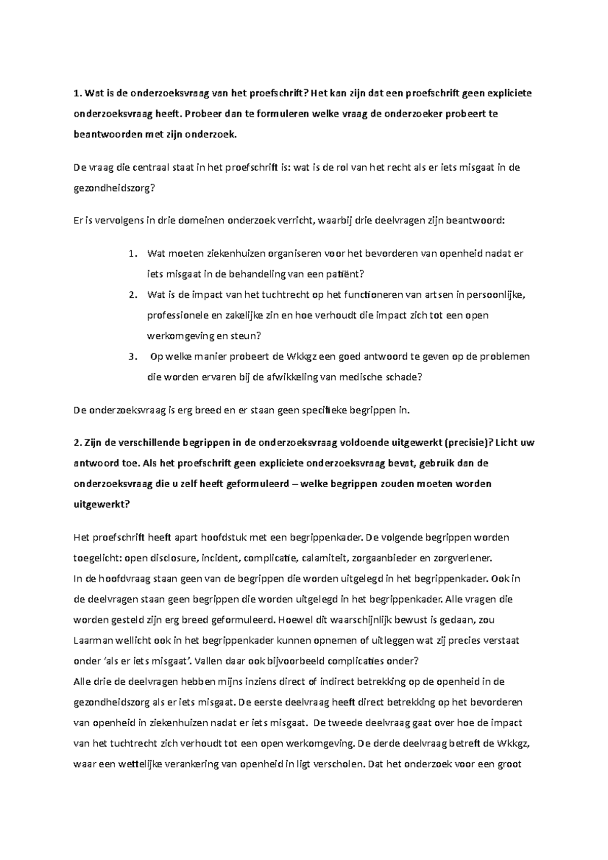 Opdracht RWO - Wat is de onderzoeksvraag van het proefschrift? Het kan ...