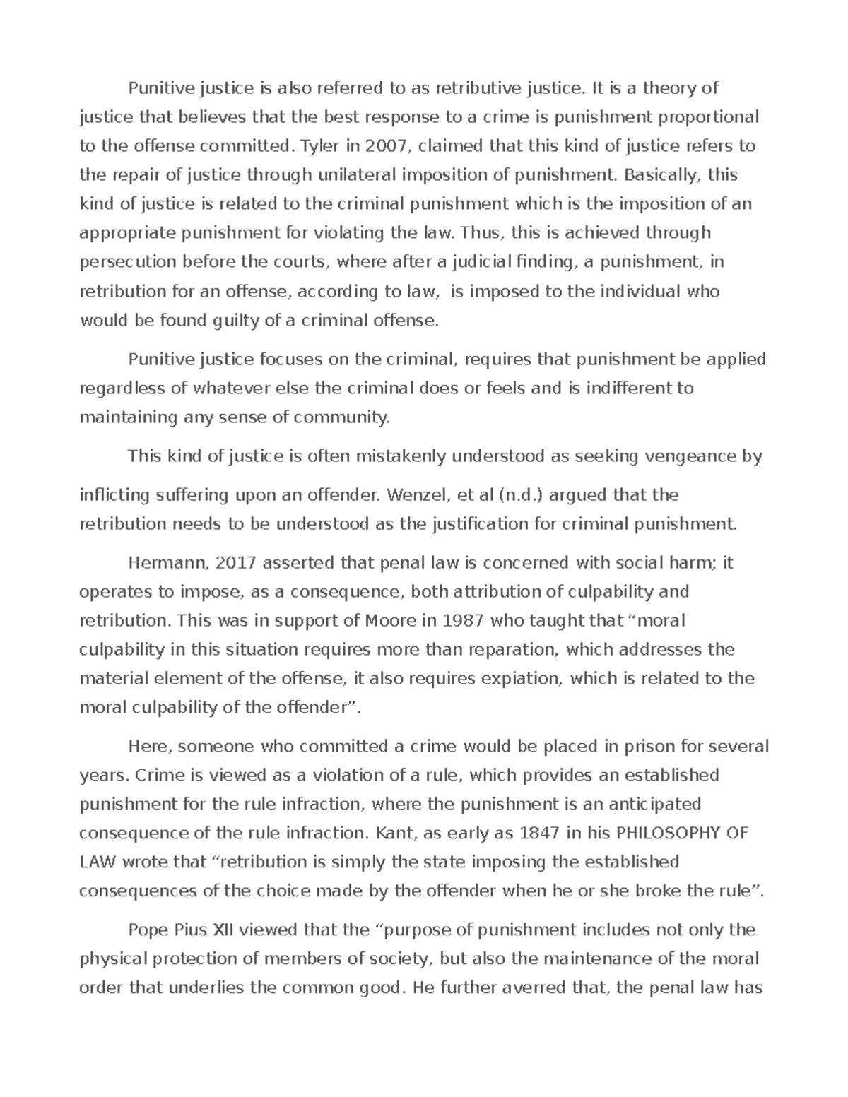 Punitive vs restorative - Punitive justice is also referred to as ...