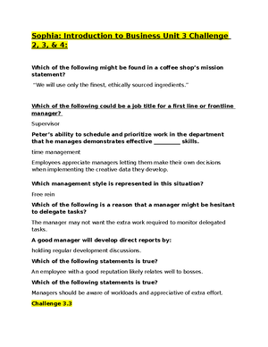 Sophia Microeconomics Unit 3 Challenges - Sophia Microeconomics Unit 3 Challenge 3- 3. An ...