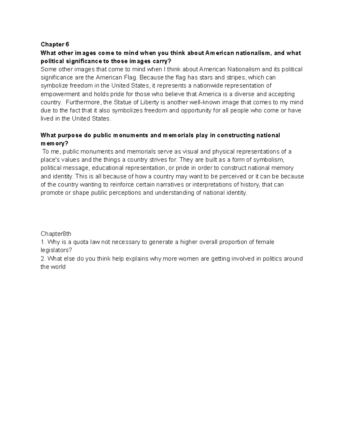 Critical Thinking Response CH. 6 - Chapter 6 What other images come to ...