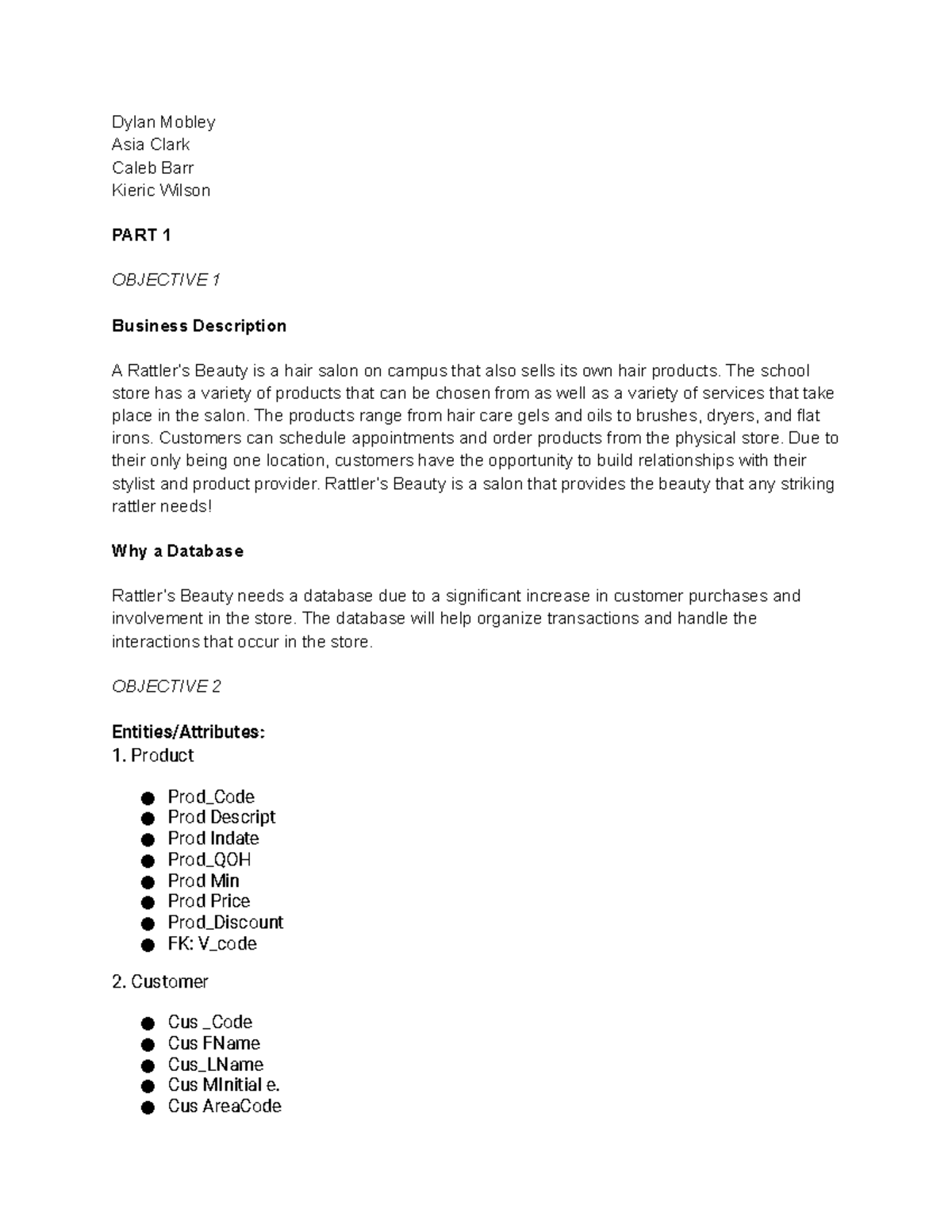 Team5 course project part123 - Dylan Mobley Asia Clark Caleb Barr ...