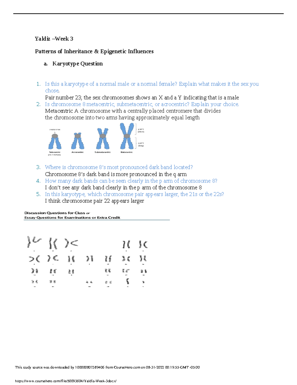 Yaldiz Week 3 - Yaldiz –Week 3 Patterns of Inheritance & Epigenetic ...
