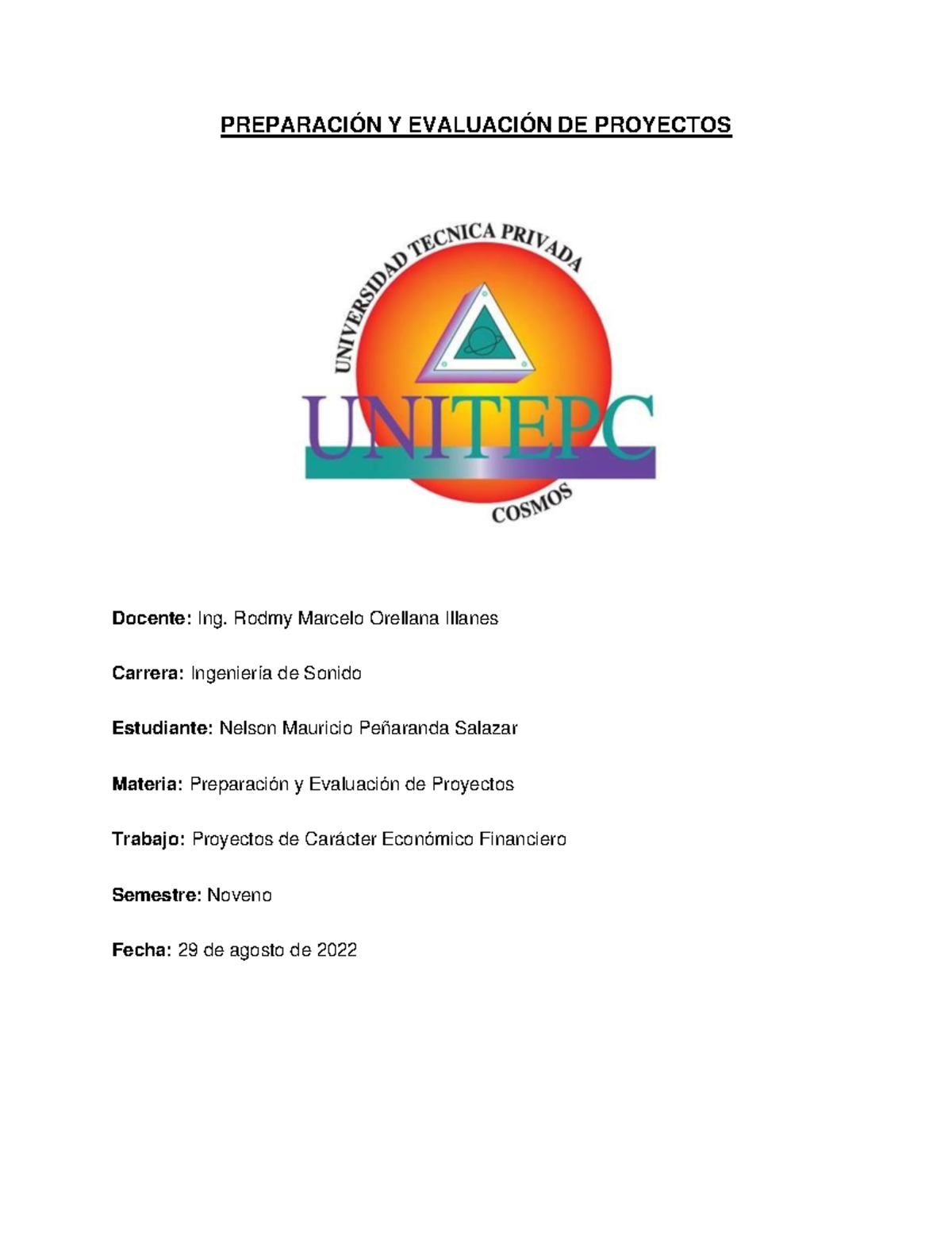 1.-Proyectos de Carácter Económico Financiero - Mauricio Peñaranda ...