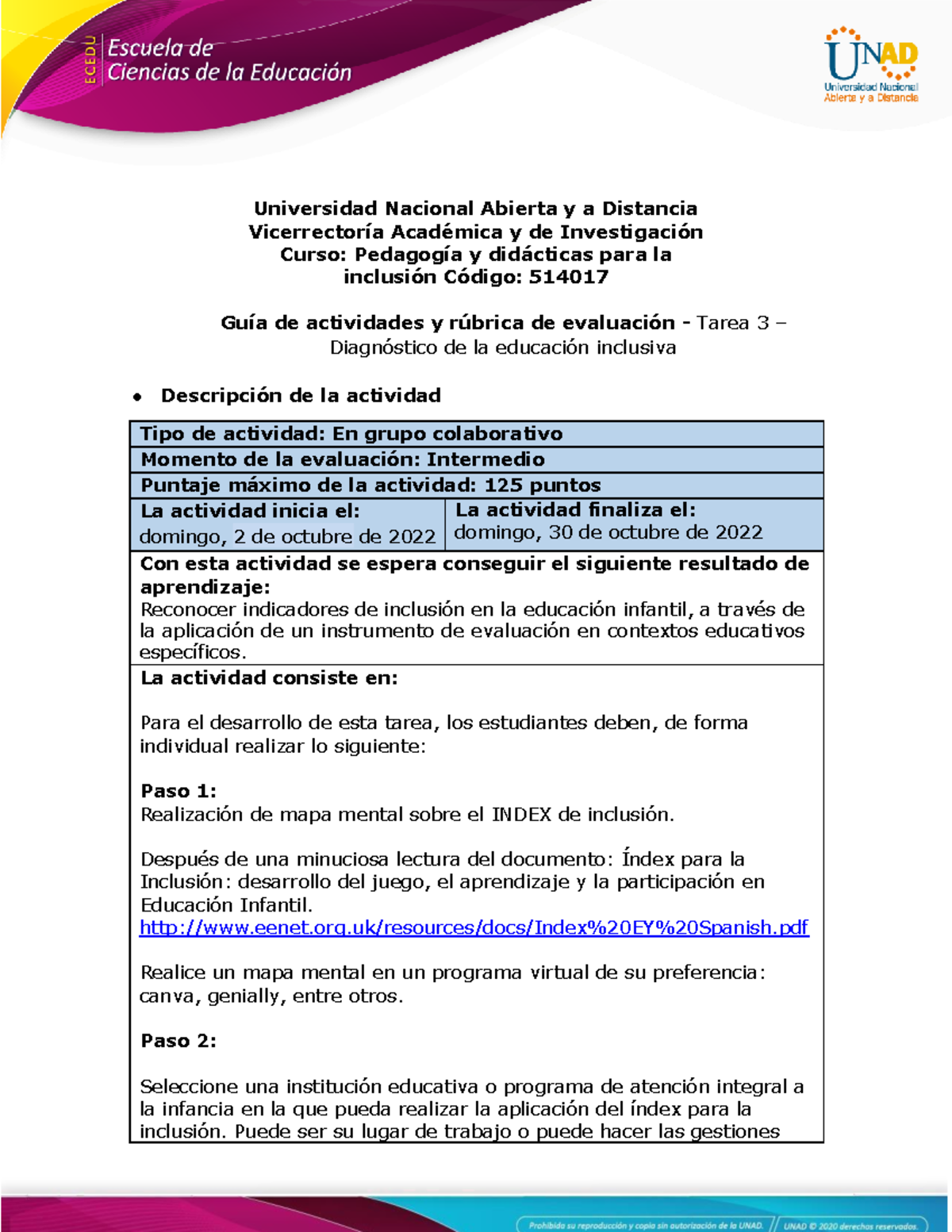 Guía de actividades y rúbrica de evaluación - Unidad 2 - Tarea 3 ...