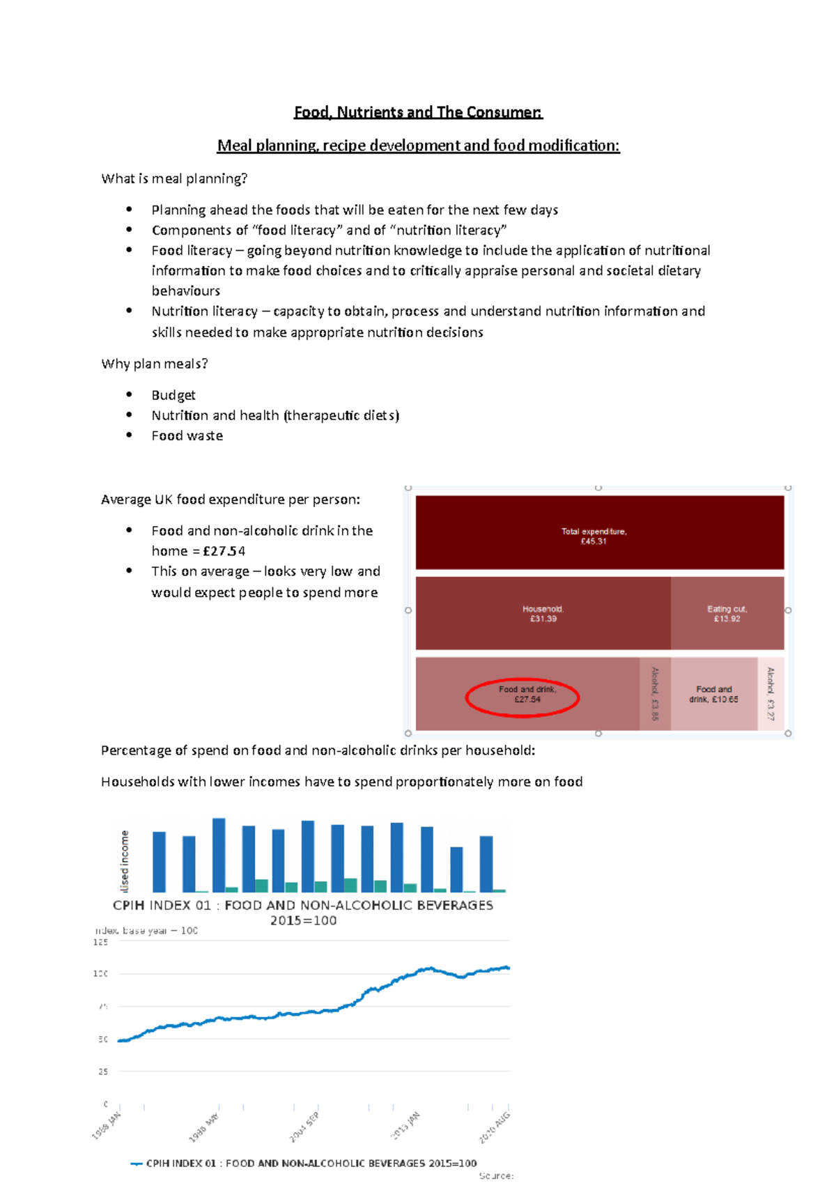 Lecture 5 - Meal planning and recipe development - Food, Nutrients and ...