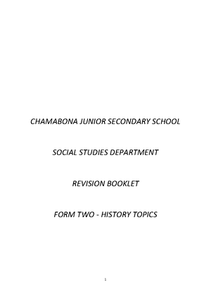 Social Studies Notes 2018 (1) 220715 080130 - SOCIAL STUDIES NOTES ...