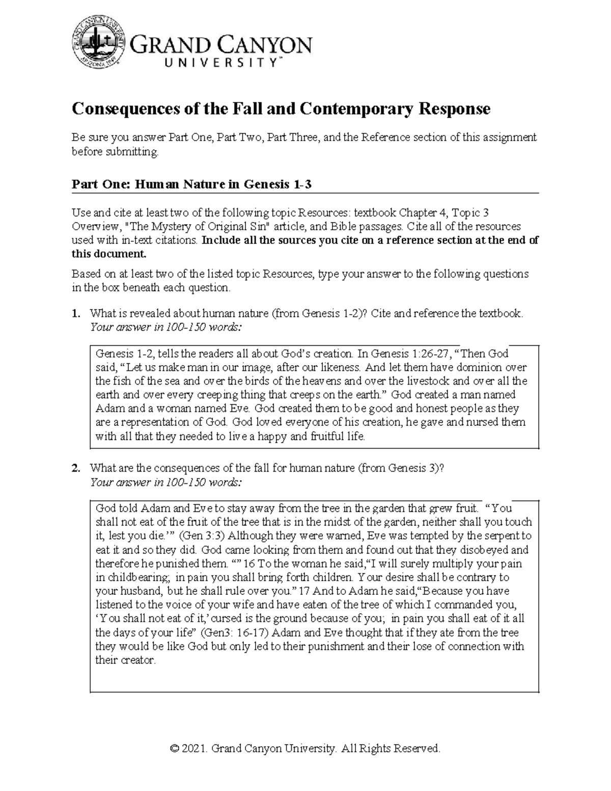 Consequence Of The Fall Contemporary Response - Consequences of the ...