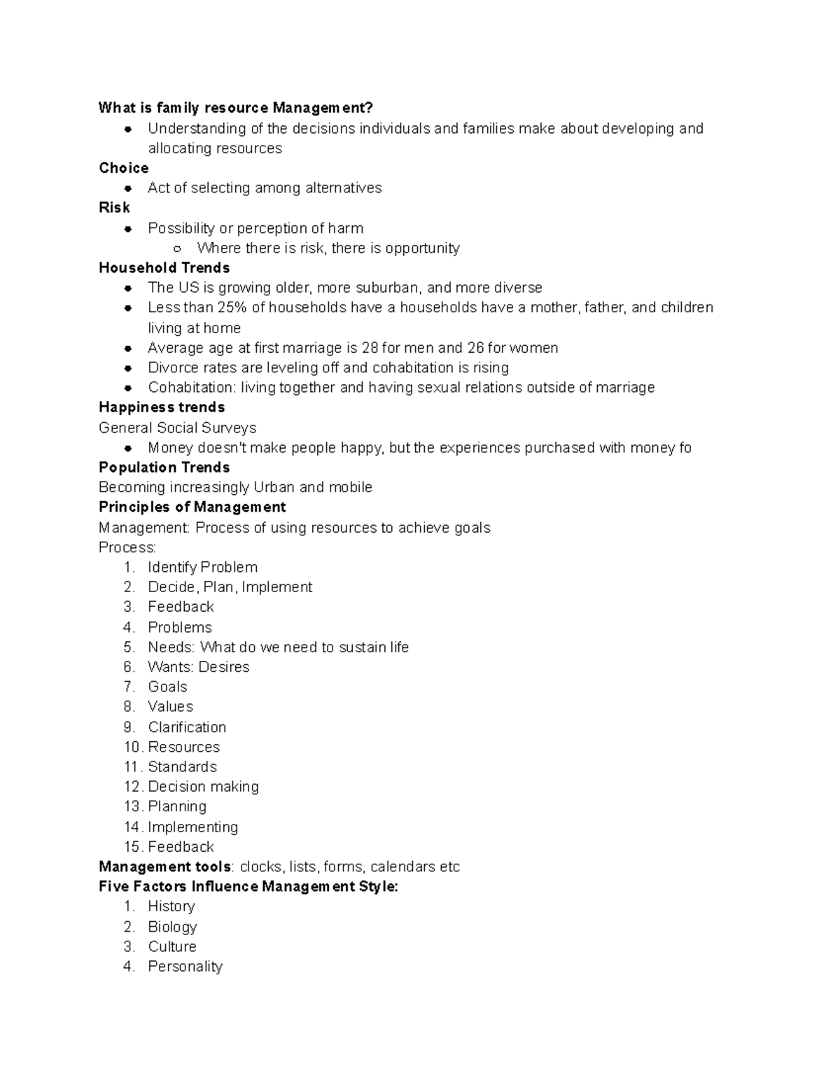 FLHD Chapter 1 - What is family resource Management? Understanding of ...