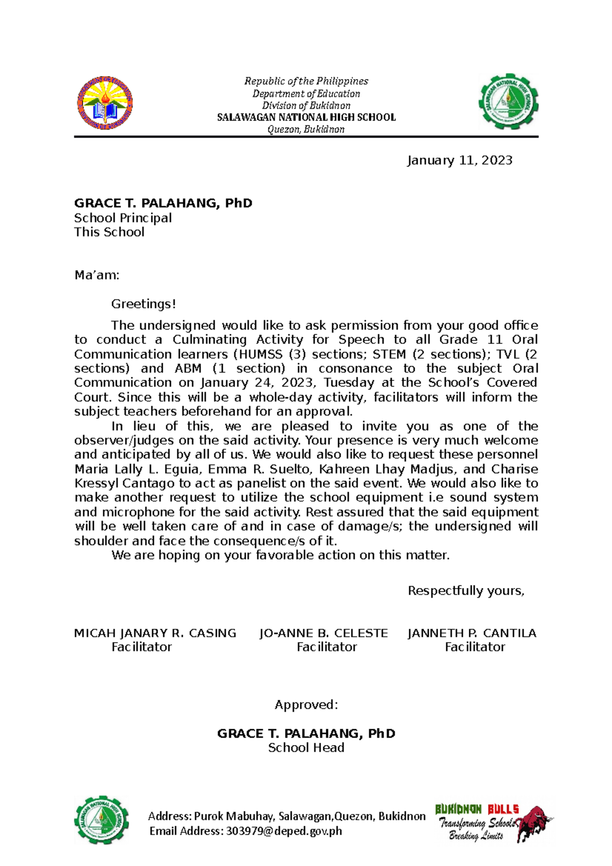 Speech- Congress - sample training design - Republic of the Philippines ...