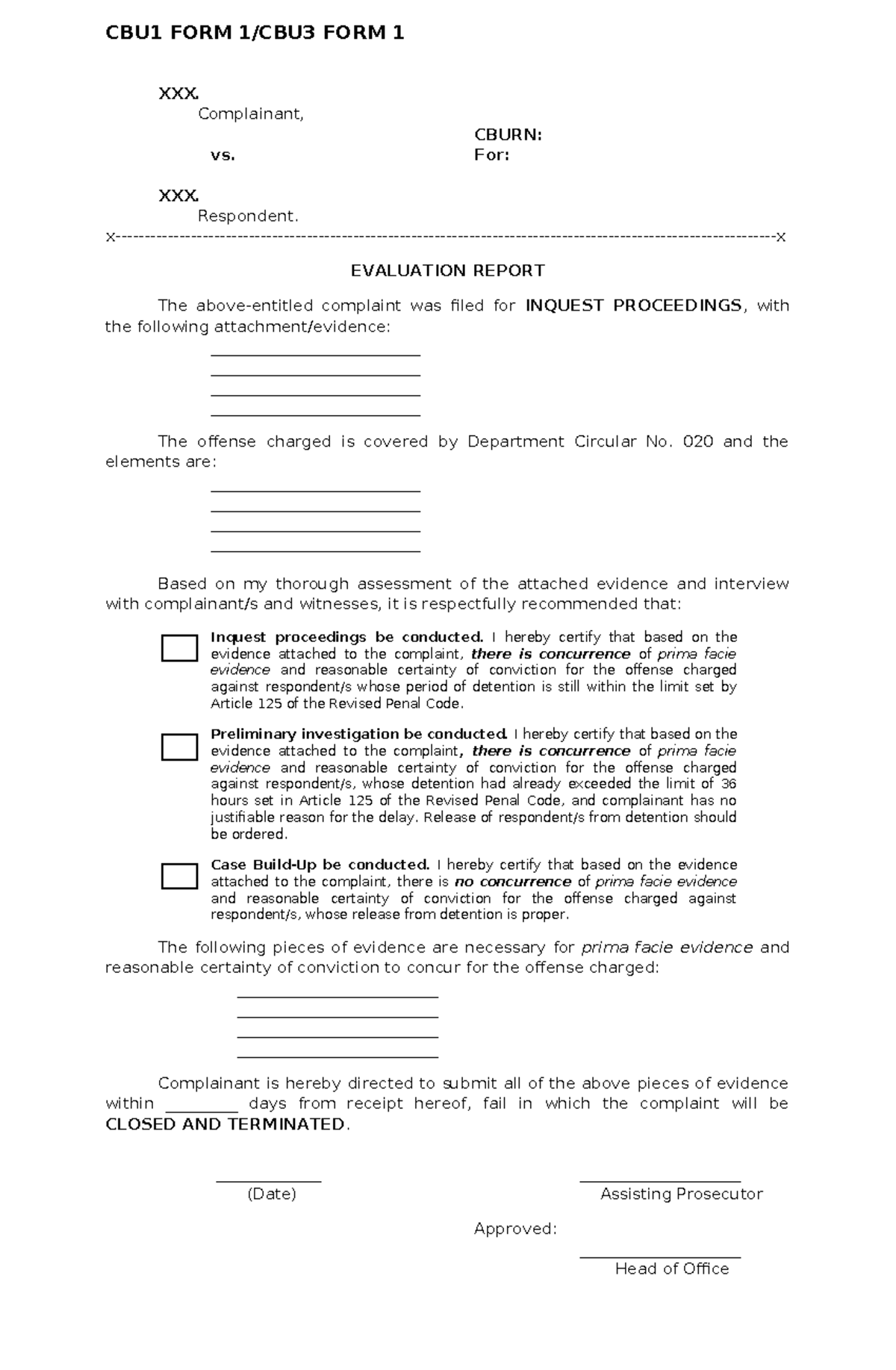 CBU1 FORM1-CBU3 FORM1 - CBU form for inquest proceedings - CBU1 FORM 1 ...