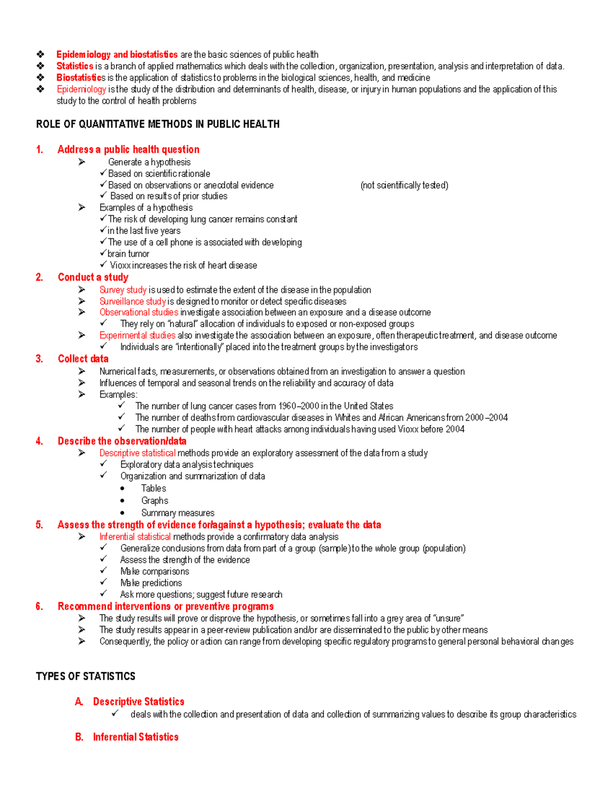 Complete Notes Stats - This is a lecture note containing the story ...