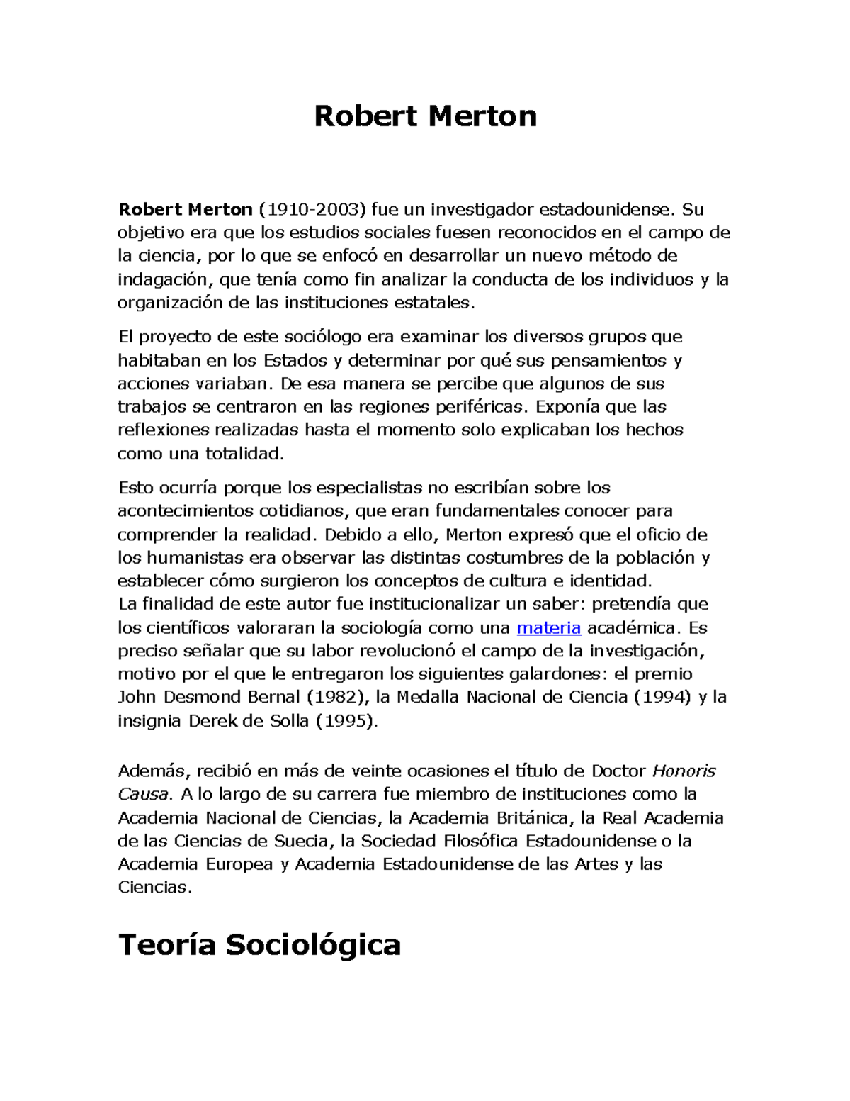 Robert Merton - dfdfdfdfdfd - Robert Merton Robert Merton (1910-2003 ...