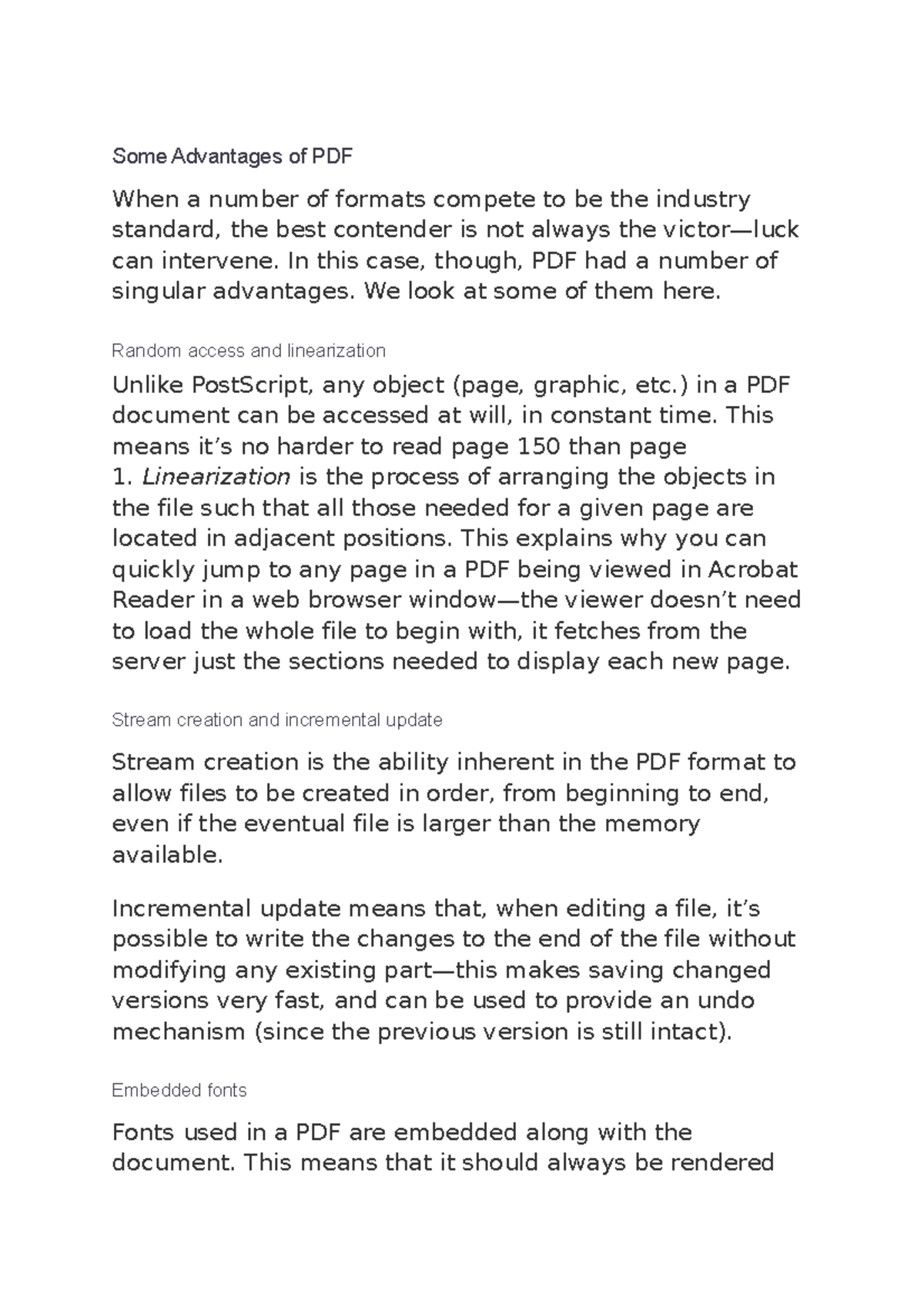 New Microsoft Word Document - Some Advantages of PDF When a number of ...