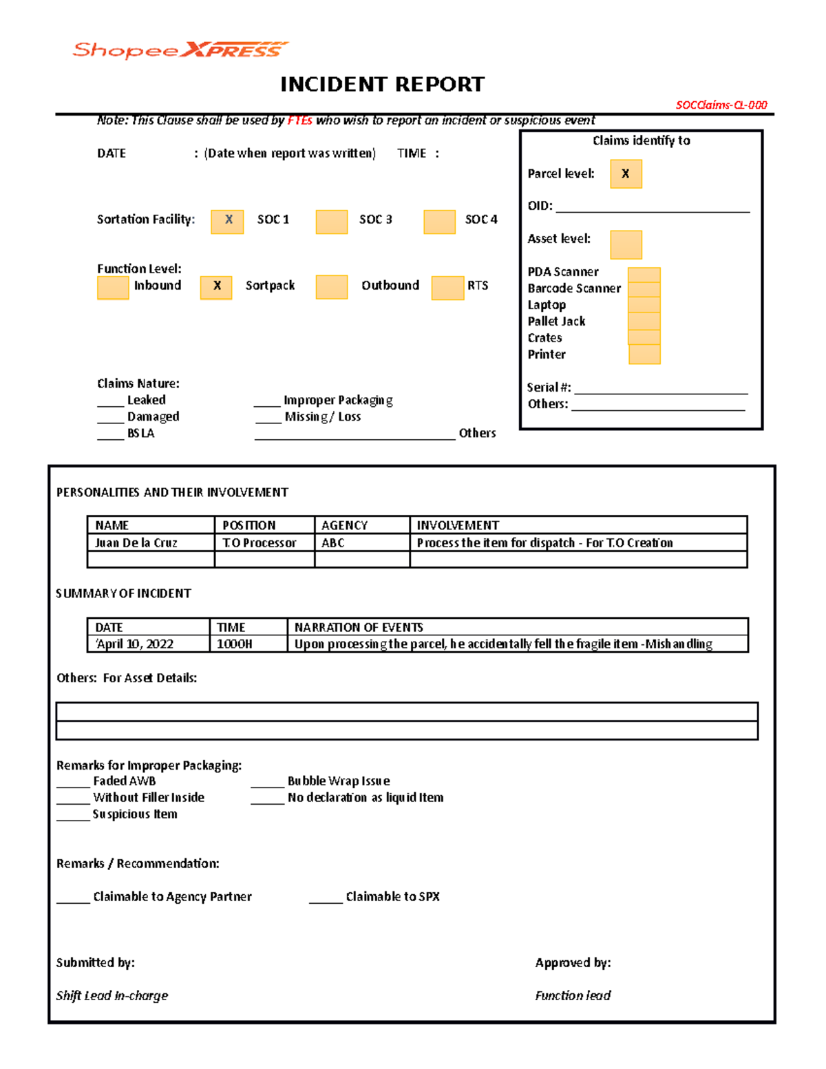 IR v3 02 - asdasdsad - INCIDENT REPORT SOCClaims-CL- Note: This Clause ...