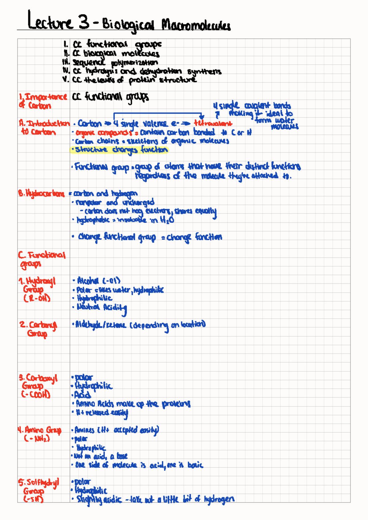 Lecture 3: Biological Molecules - Lecture 3 Biological Macromolecules 1 ...