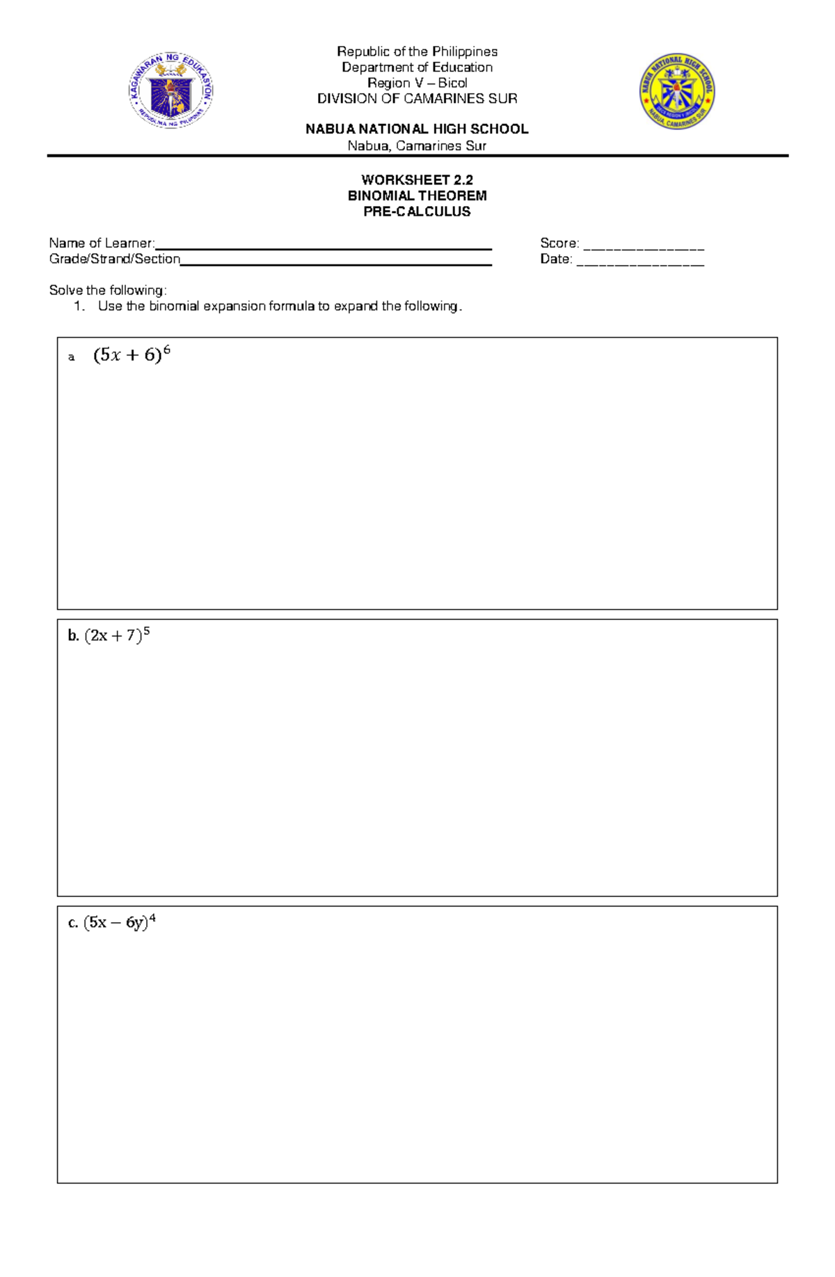 Worksheet-2 - Activity - social psychology - Republic of the ...