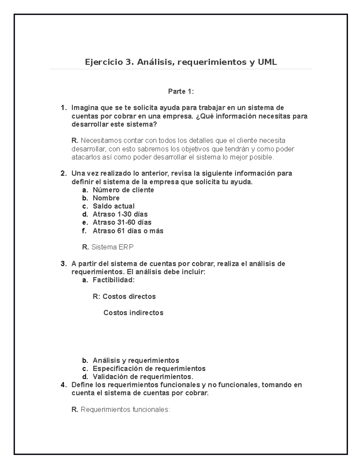 Actividad 3 Introduccion a la Ingenieria de Software 1 - Ejercicio 3 ...